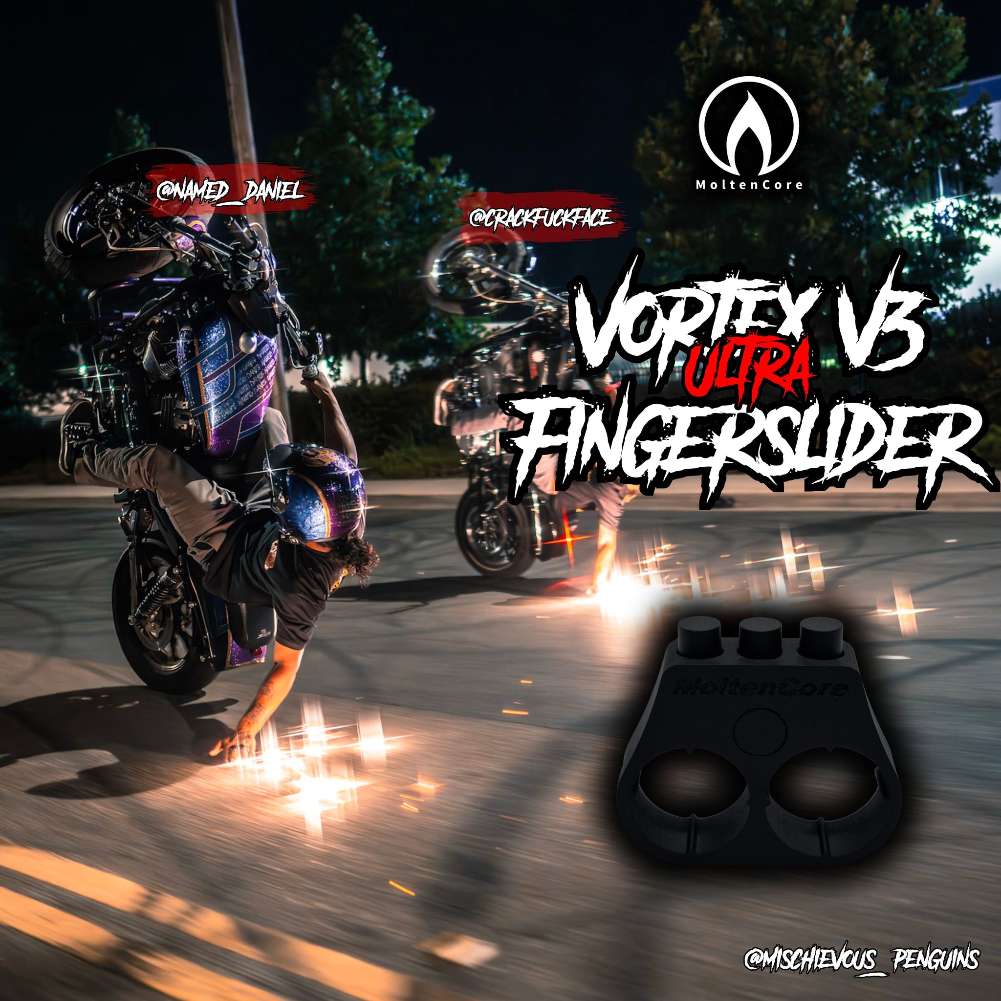 Vortex V3 Finger Sliders - Ignite the Streets with Sparks